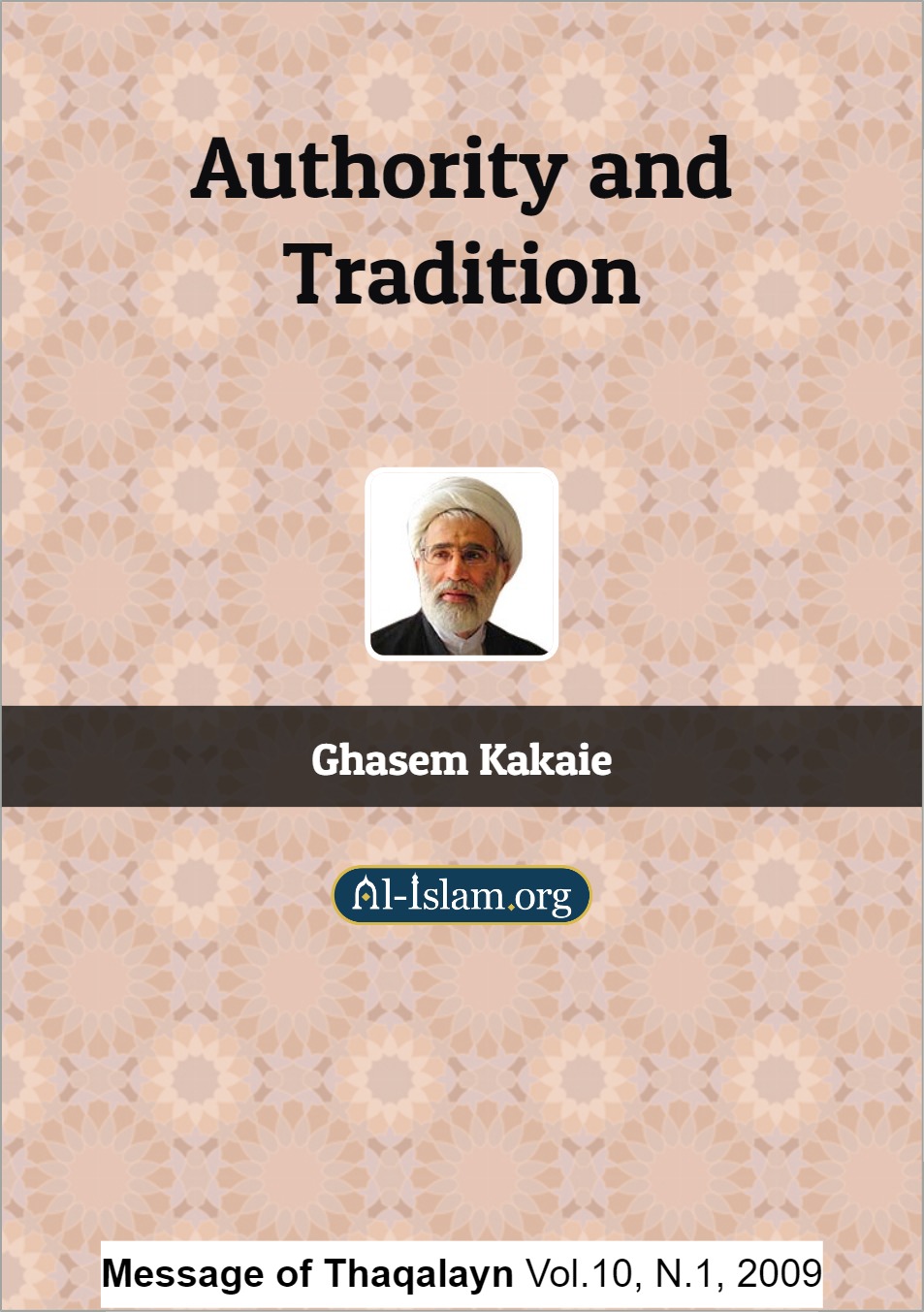 Authority and Tradition | Al-Islam.org